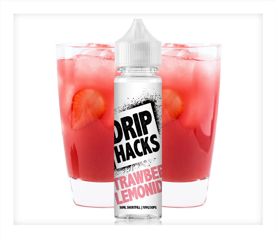 Strawberry Lemonidas Drip Hacks Shortfill 50ml/100ml with Free Nic Shot ...
