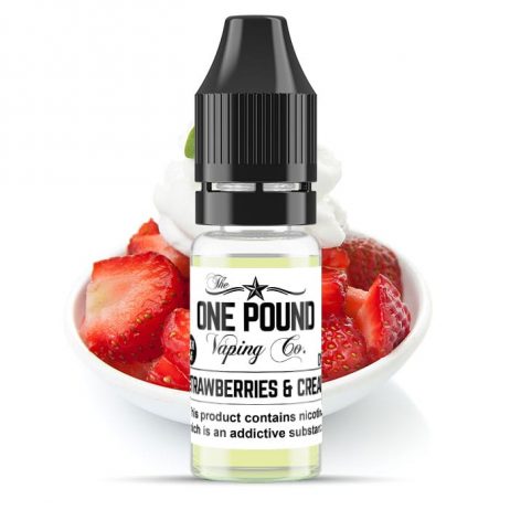 Strawberries & Cream High VG One Pound Vaping E-Liquid 10ml - Vapable